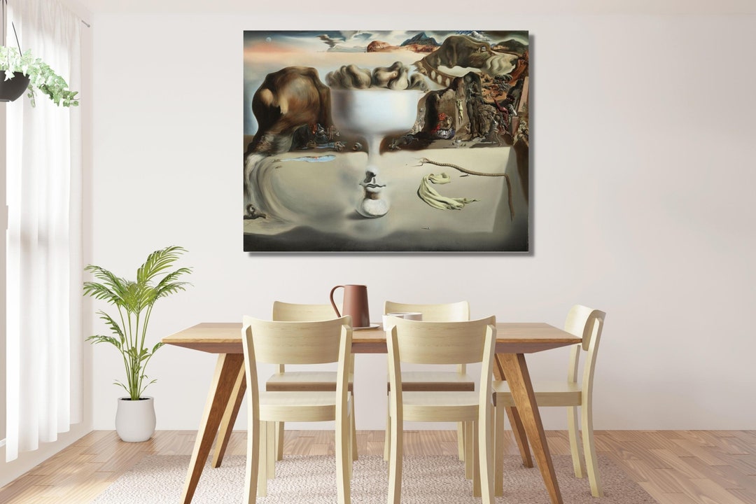 Salvador Dali Exhibition Canvas Wall Apparition of Face and Fruit Dish ...