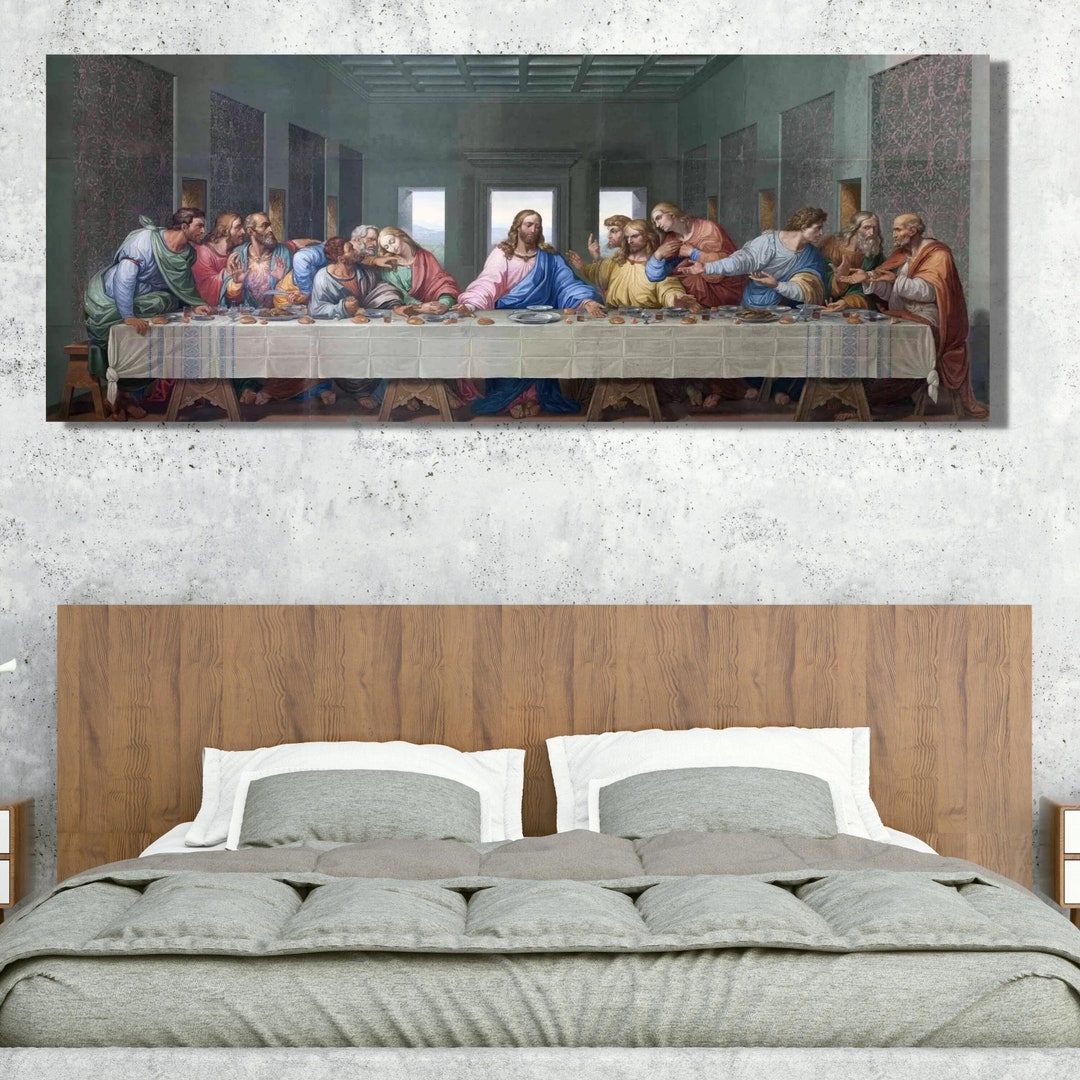 Panoramic Last Supper Canvas Wall Art Leonardo Da Vinci Wall Art ...