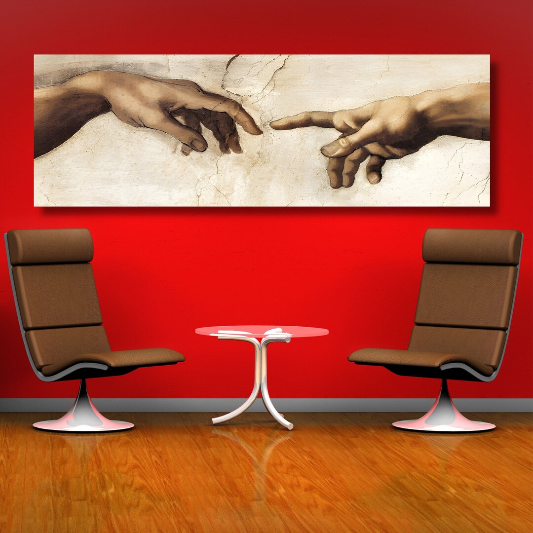 Creation of Adam Canvas Wall Art Adam Hands Details Michelangelo Art ...