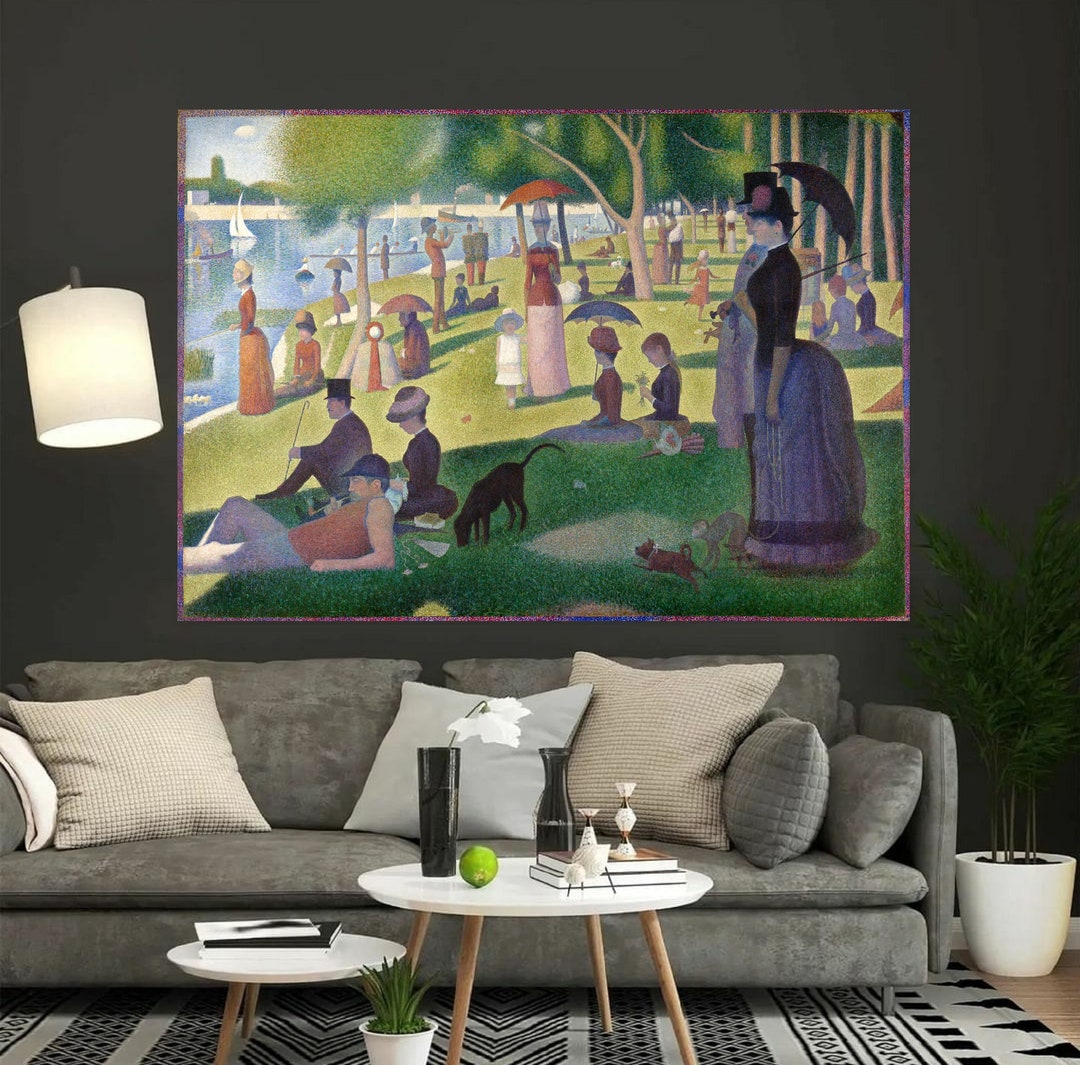 Georges Seurat Canvas Wall Art Sunday Afternoon Grande Giclee Wall Art ...