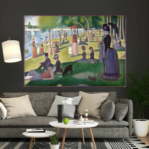 Georges Seurat Canvas Wall Art Sunday Afternoon Grande Giclee Wall Art ...