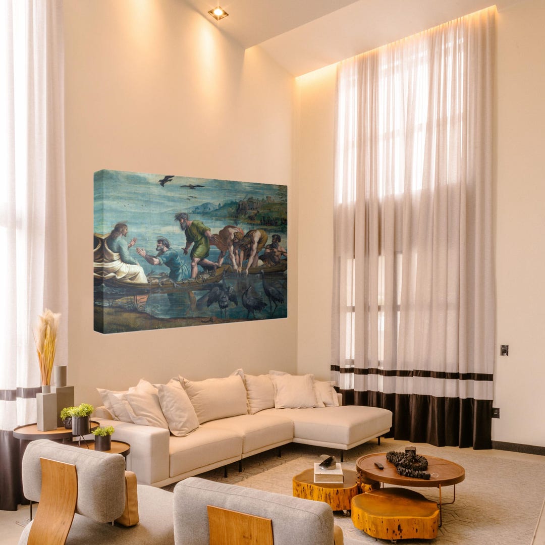 Raphael the Miraculous Draft of Fishes Canvas Wall Art the Miraculous ...