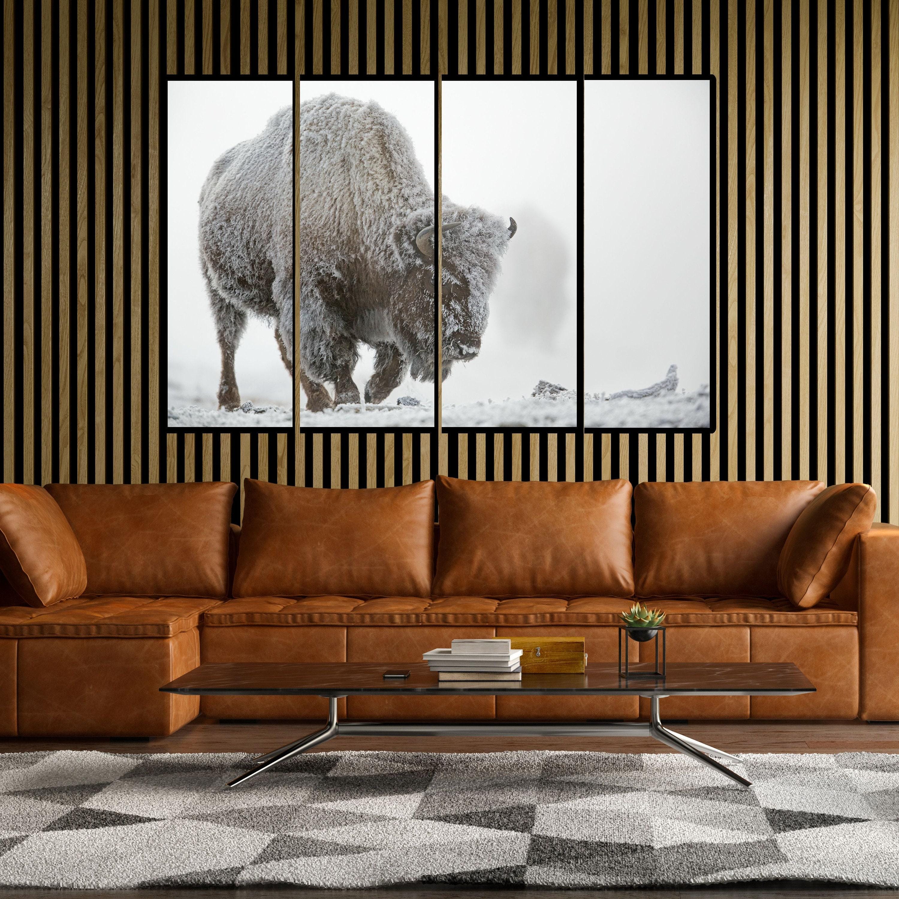 American Buffalo in Snow Original Pictures Art, Buffalo Wall Art ...