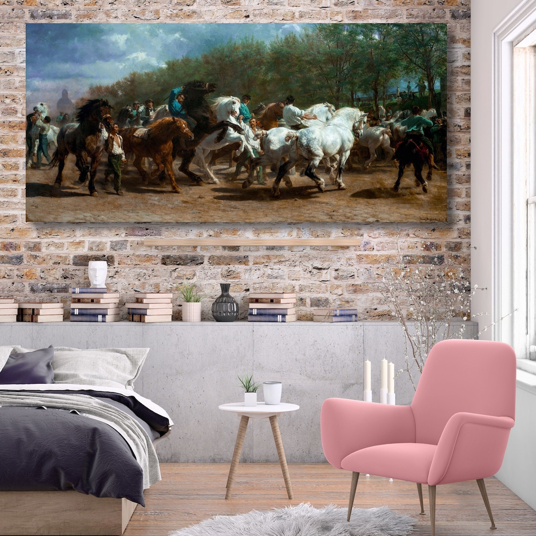 The Horse Fair by Rosa Bonheur Wall Art Large Running Horses Horses ...