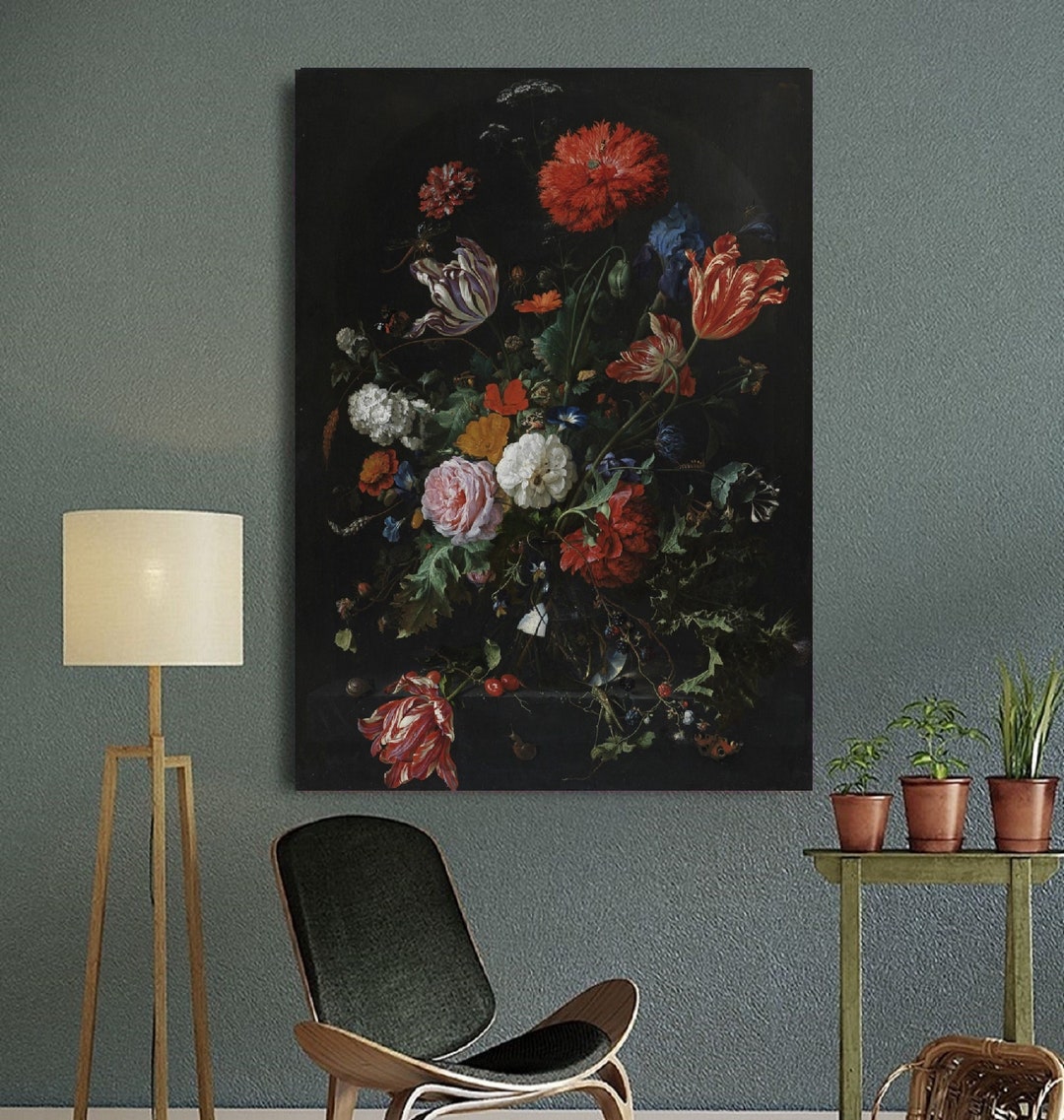 Vase of Flowers by Jan Davidsz De Heem 1660 Canvas Wall Art Dutch Still ...