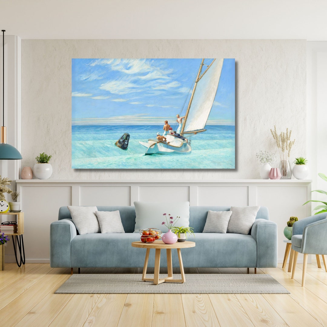 Edward Hopper Sailboat the Sea (1951) Canvas Wall Art Edward Hopper ...
