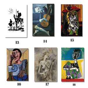 Set of 2 Pablo Picasso Reproduction Canvas Wall Art Print,pablo Picasso ...