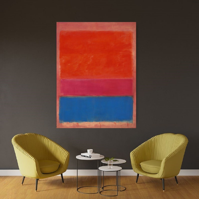 Mark Rothko Red Blue Reproduction Modern Painting Abstract - Etsy