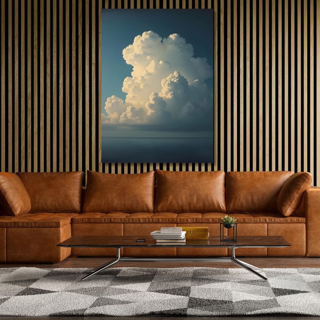Cloud Canvas Wall Art Large Cloudy Sky Painting Rain Cloud Painting ...