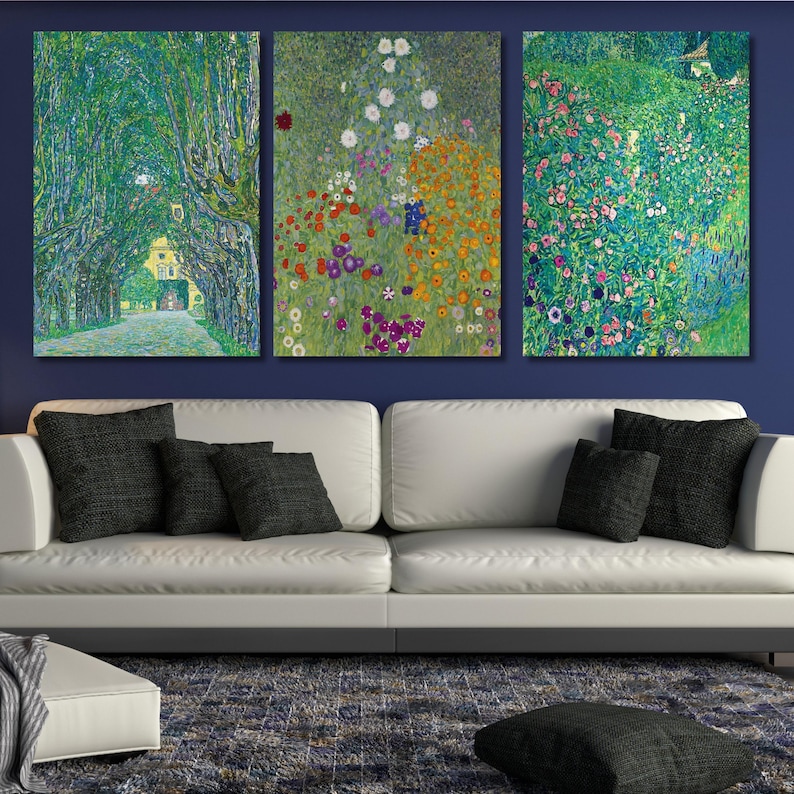 Set of 3 Gustav Klimt Canvas Art Famous Art,frame Large Wall Art ...
