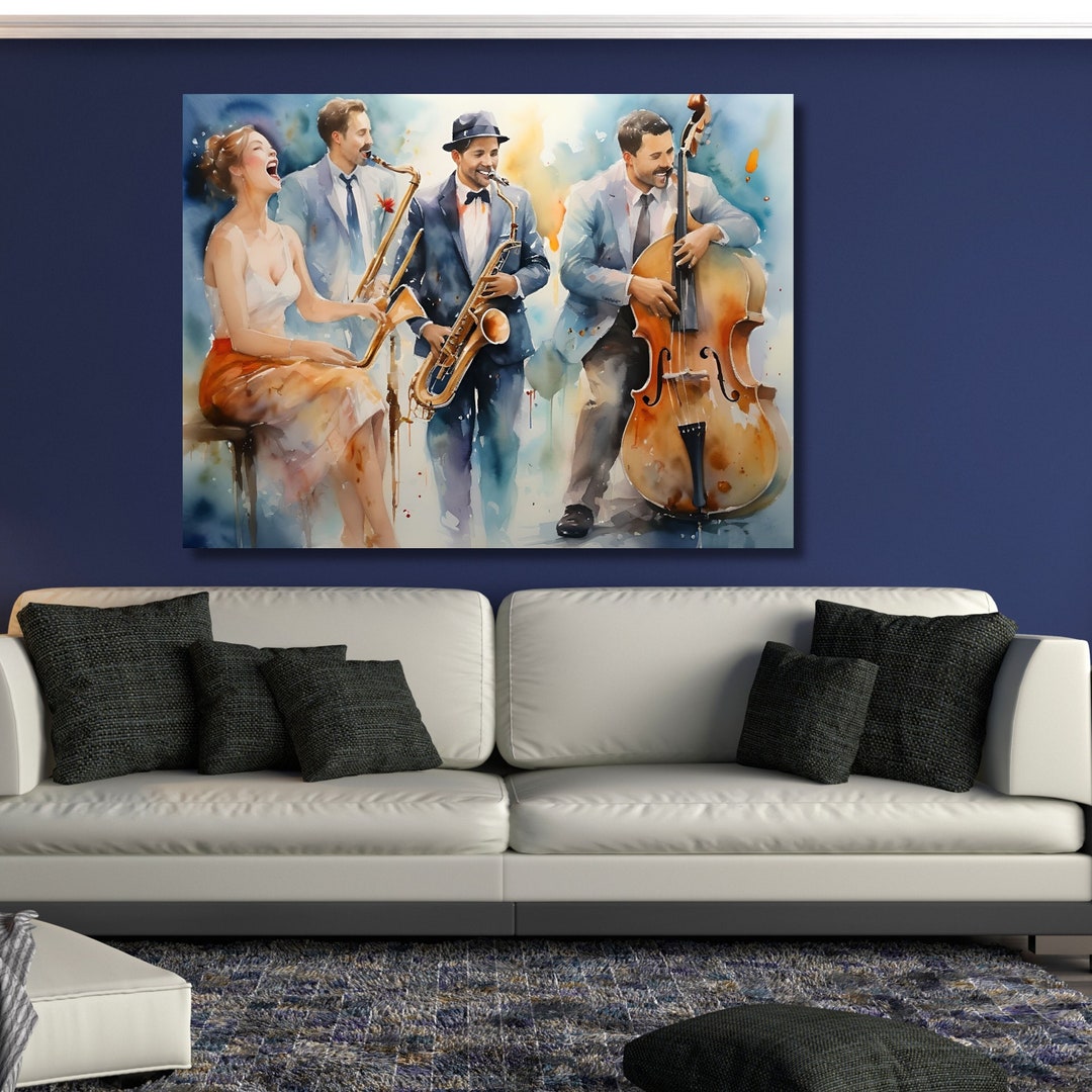 Abstract Jazz Art, African American Art, Jazz Art, Music Wall Art ...