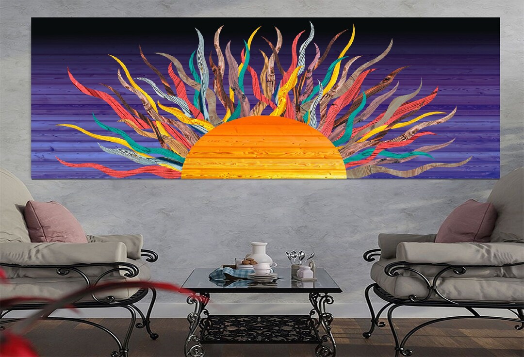 Sun Canvas Wall Decor,minimalist Sun Art,canvas Wall Art,interior Decor ...