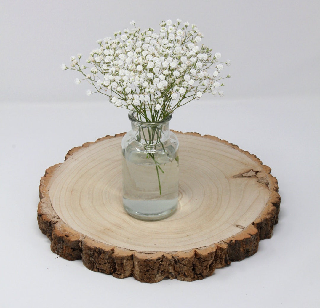 Round Wood Log Slice 26cm-30cm Rustic Wedding Table Centrepiece ...