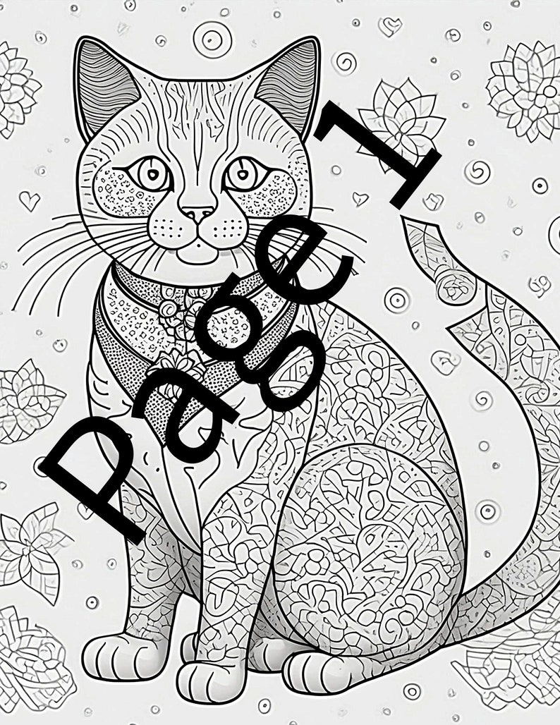 Cats Coloring Book: A Purrfect Collection for Cat Lovers - Etsy