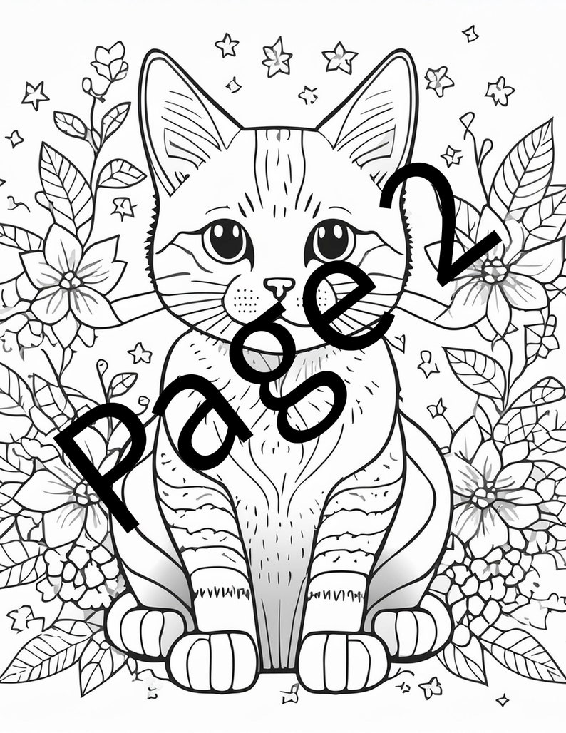 Cats Coloring Book: A Purrfect Collection for Cat Lovers - Etsy
