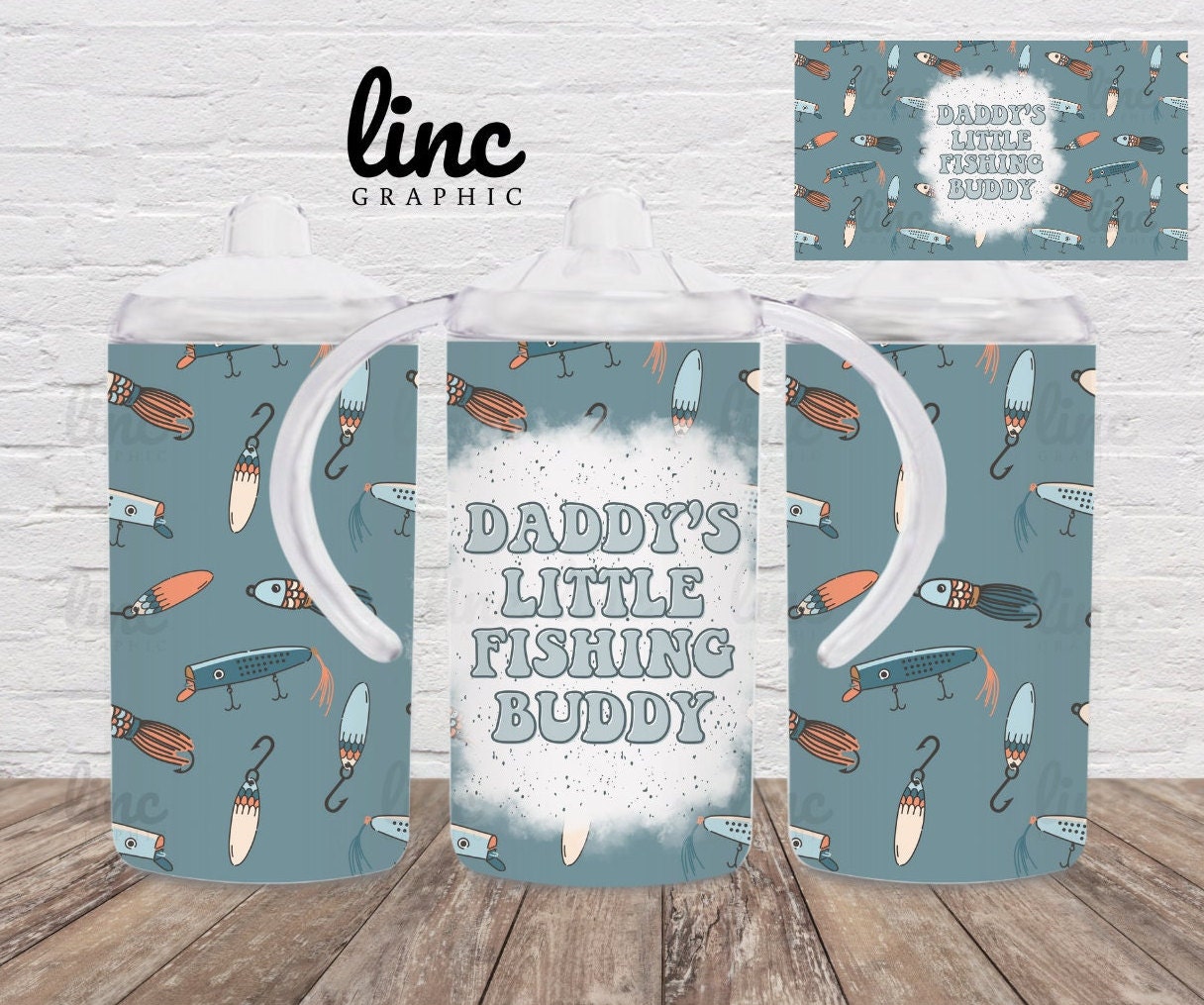 PNG 12oz Straight Sippy Cup Template Daddy's Fishing Buddy Boys Sippy ...