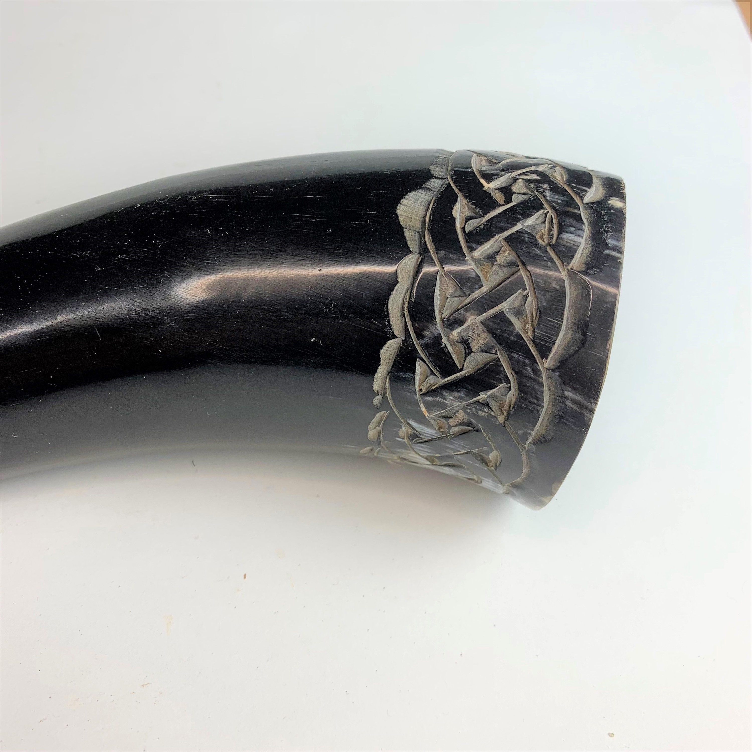 Engraved Viking Drinking Horn - Etsy