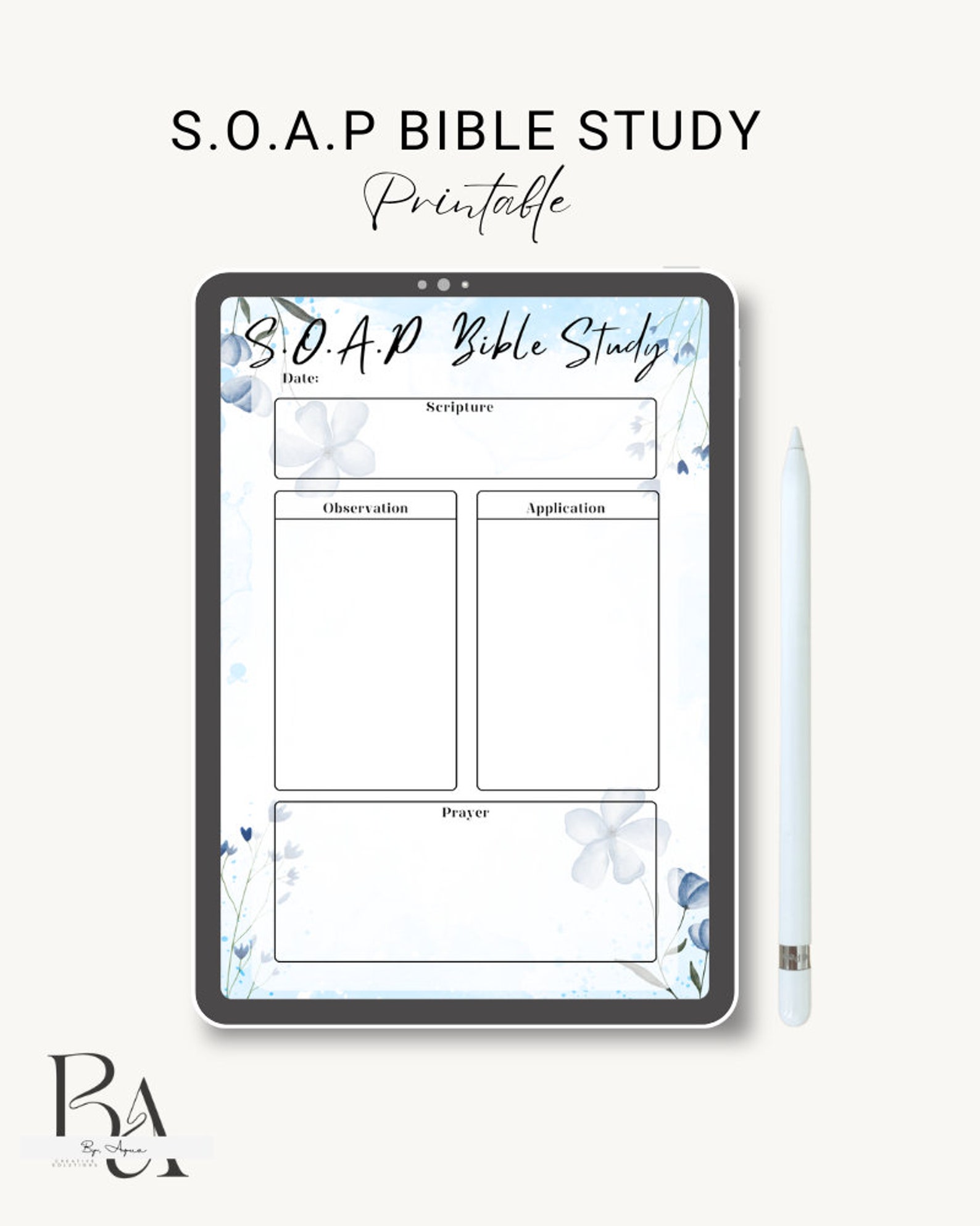 S.O.A.P Bible Study Printable SOAP Bible Study Digital - Etsy