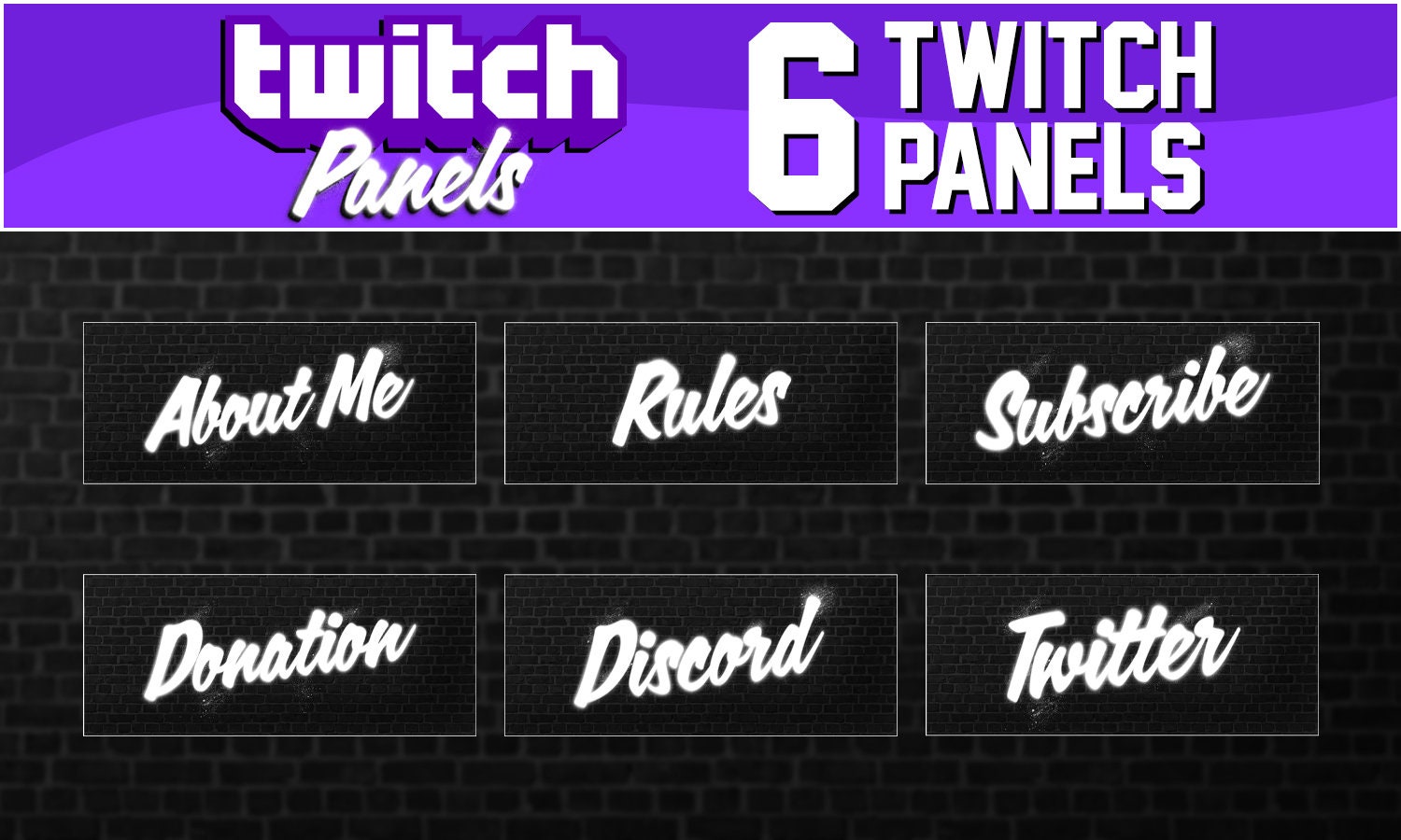 Graffiti Twitch Panels - Etsy