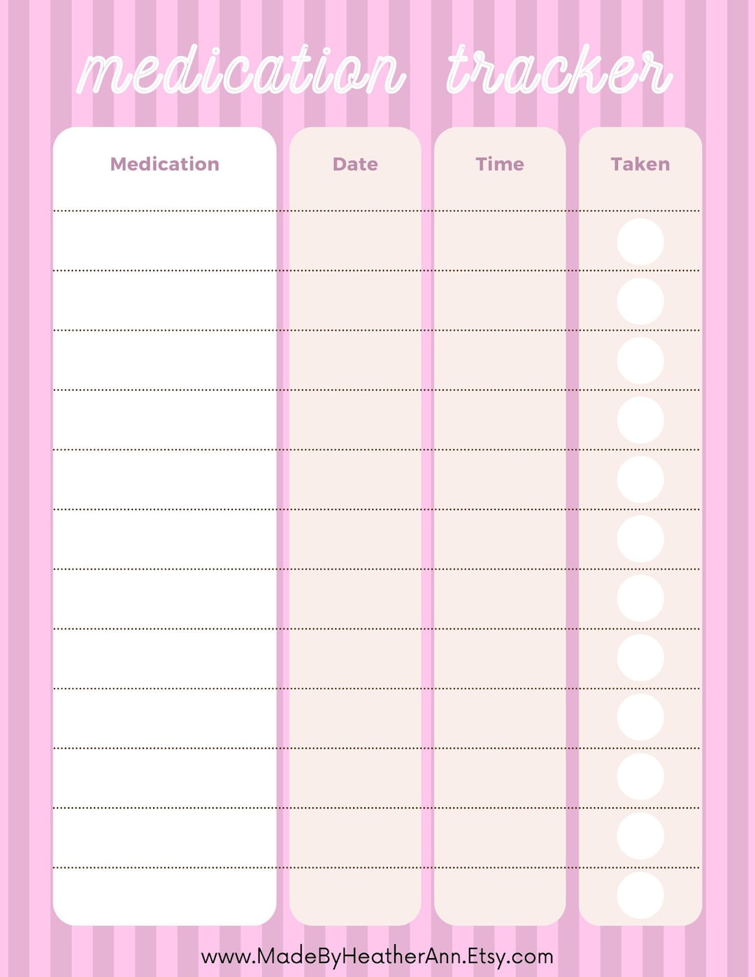 Printable Medication Tracker Habit Tracker Mental Health Planner Habit ...