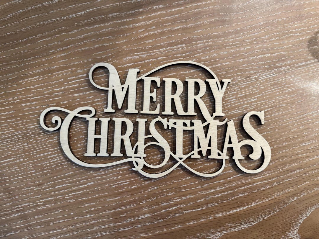 Merry Christmas Word Cutout, Merry Christmas Cutout, Holiday Craft ...