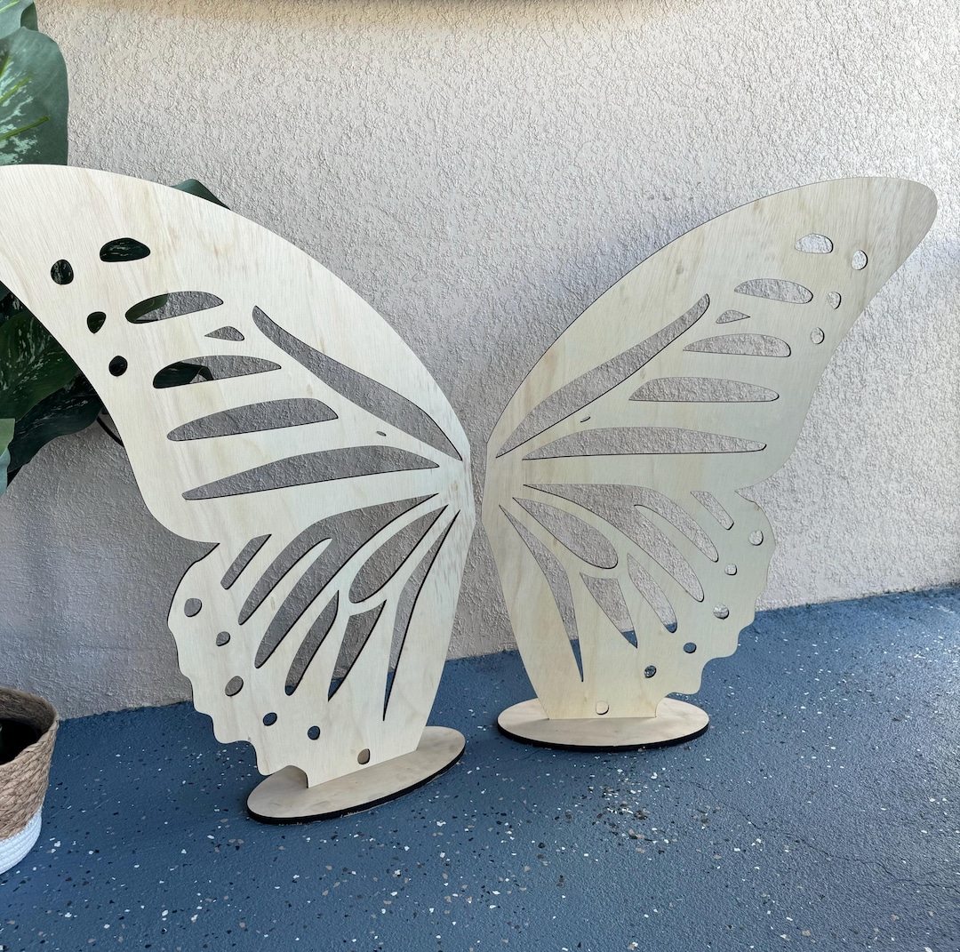 Large Butterfly Prop 3ft, Wood Butterfly Cutout, Baby Shower and Kids ...
