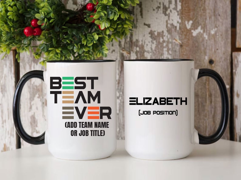 Best Team Ever Custom Mugs, Coworker Gift, Employee Christmas Gifts ...