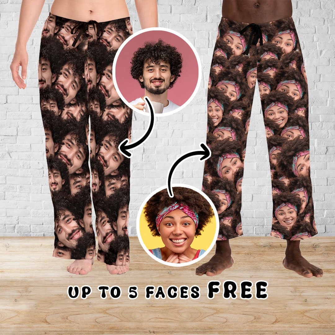 Matching Pajama Pants for Couples, Custom Pajama Pants With Photo ...