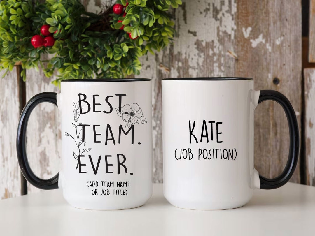 Best Team Ever Custom Mugs Coworker Gift Employee Christmas - Etsy