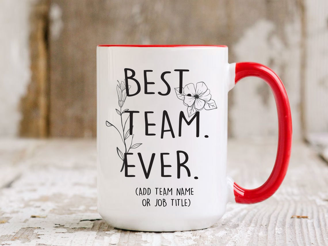 Best Team Ever Custom Mugs Coworker Gift Employee Christmas - Etsy