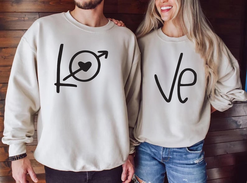 Couple LO VE Shirts, LOVE Couple Matching Sweat, Mens T-shirt, Womens ...