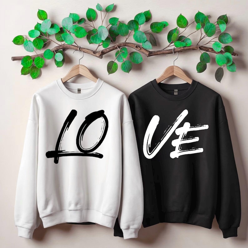 Couple LO VE Shirts, LOVE Couple Matching Sweat, Mens T-shirt, Womens ...