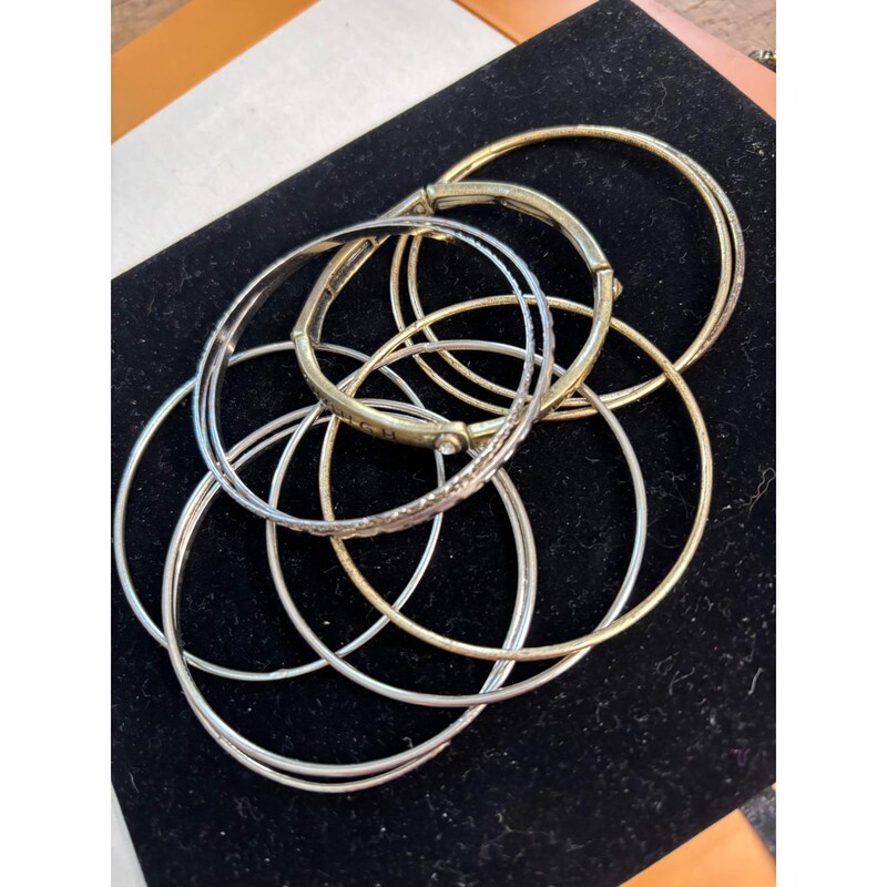 Mixed Metal Bangle - Etsy