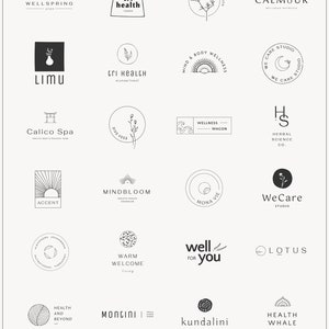 WELLNESS Logos, Illustrations, Patterns Bundle | Yoga, Spa, Beauty ...