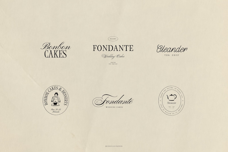 Cafe & Bakery Logo Templates: Restaurant Branding Kit (canva ...