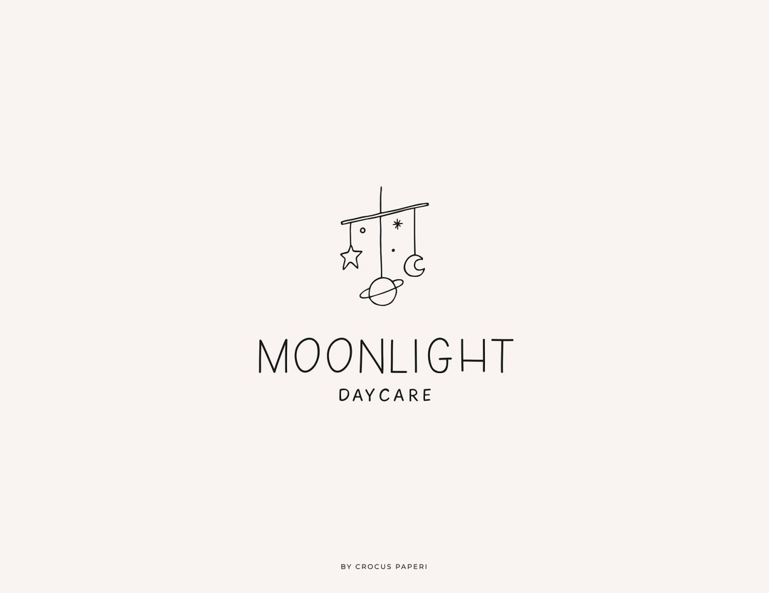MOONLIGHT Brand Assets | Baby Premade Logo Design, Cute Logo, Newborn ...