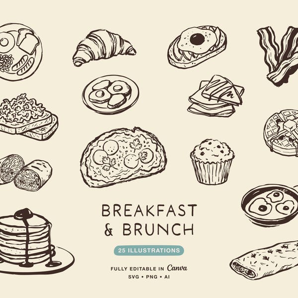 Brunch Png Clipart - Etsy