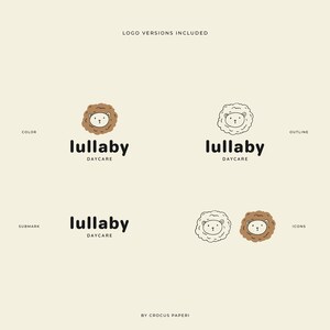 LULLABY Brand Assets Baby Premade Logo Design, Cute Logo, Newborn Logo ...