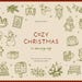 Christmas Line Art Illustrations: Festive Winter Clipart (PNG, SVG) - Etsy