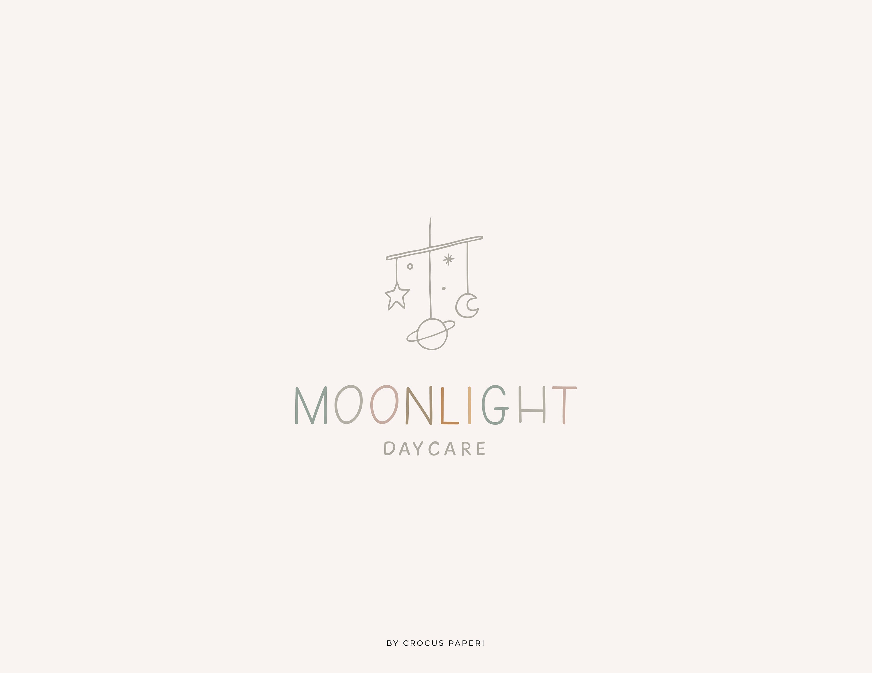 MOONLIGHT Brand Assets | Baby Premade Logo Design, Cute Logo, Newborn ...