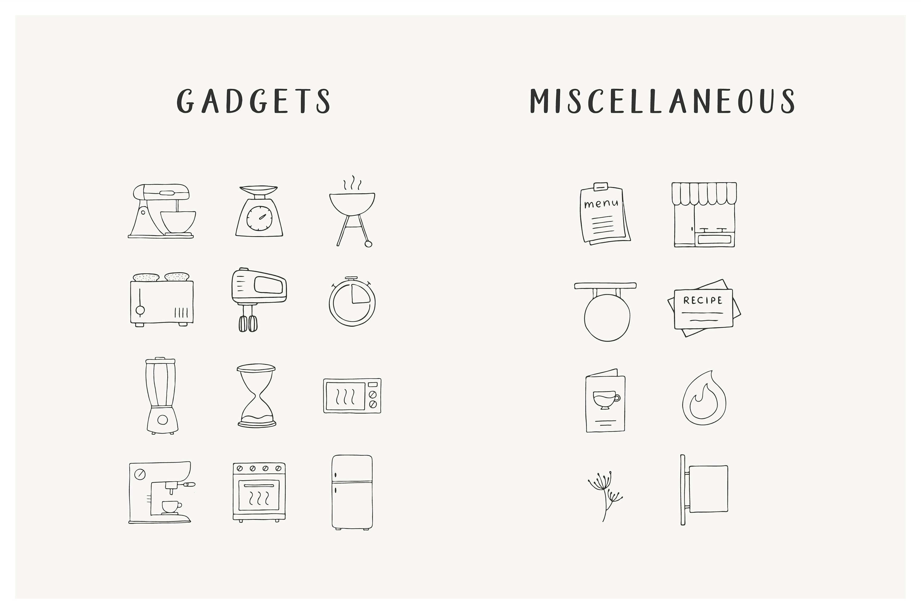 FOOD & COOKING Logos, Illustrations, Patterns Bundle Cafe Logo, Bakery ...