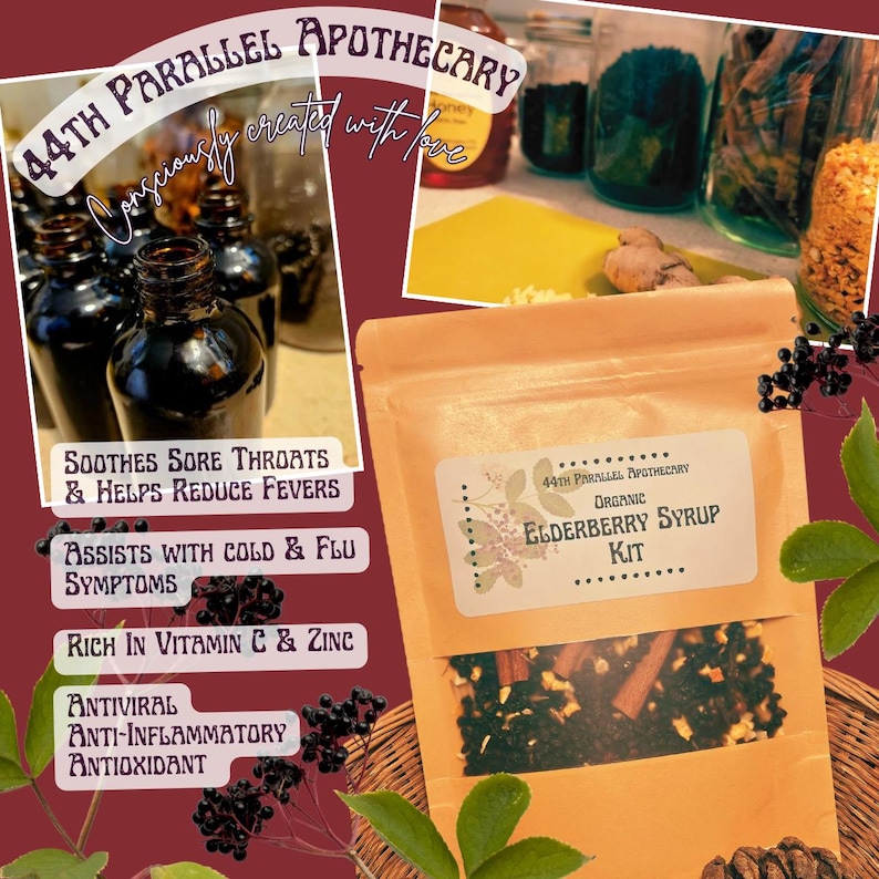 Organic Elderberry Syrup Kit - Etsy