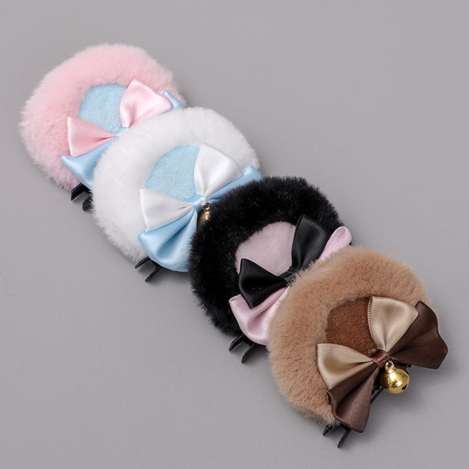 4 Colors Fluffy Cosplay Bear Ear Hairclip Adjustable Cute Fun - Etsy
