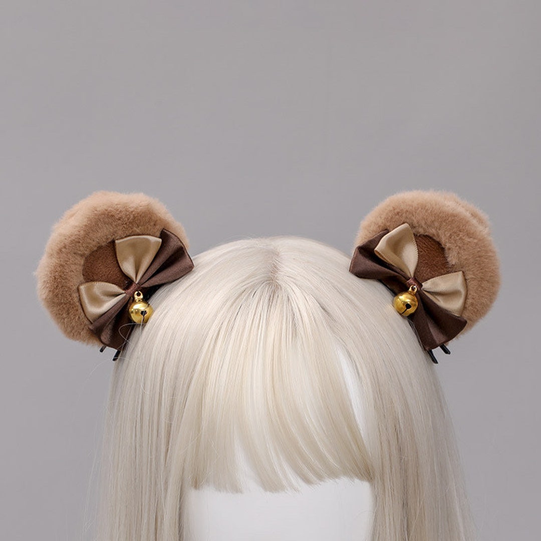 4 Colors Fluffy Cosplay Bear Ear Hairclip Adjustable Cute Fun - Etsy
