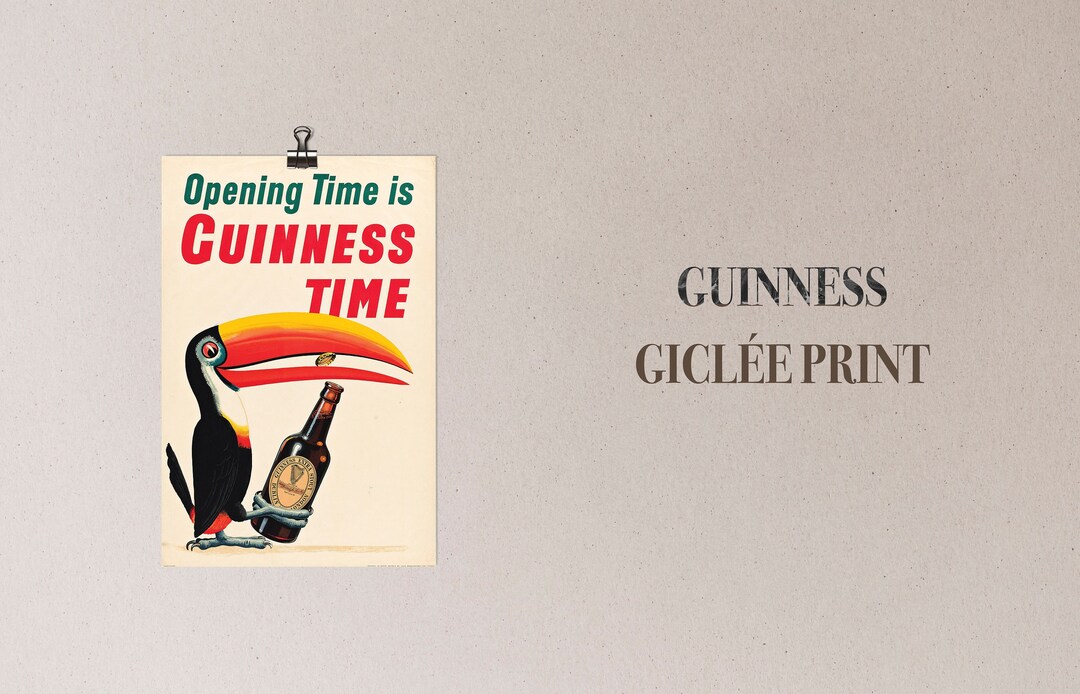 Guinness Beer Poster Guinness Wall Decor Vintage Bar Poster Guinness ...