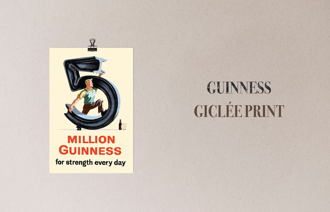 Guinness Beer Poster Guinness Wall Decor Vintage Bar Poster Guinness ...