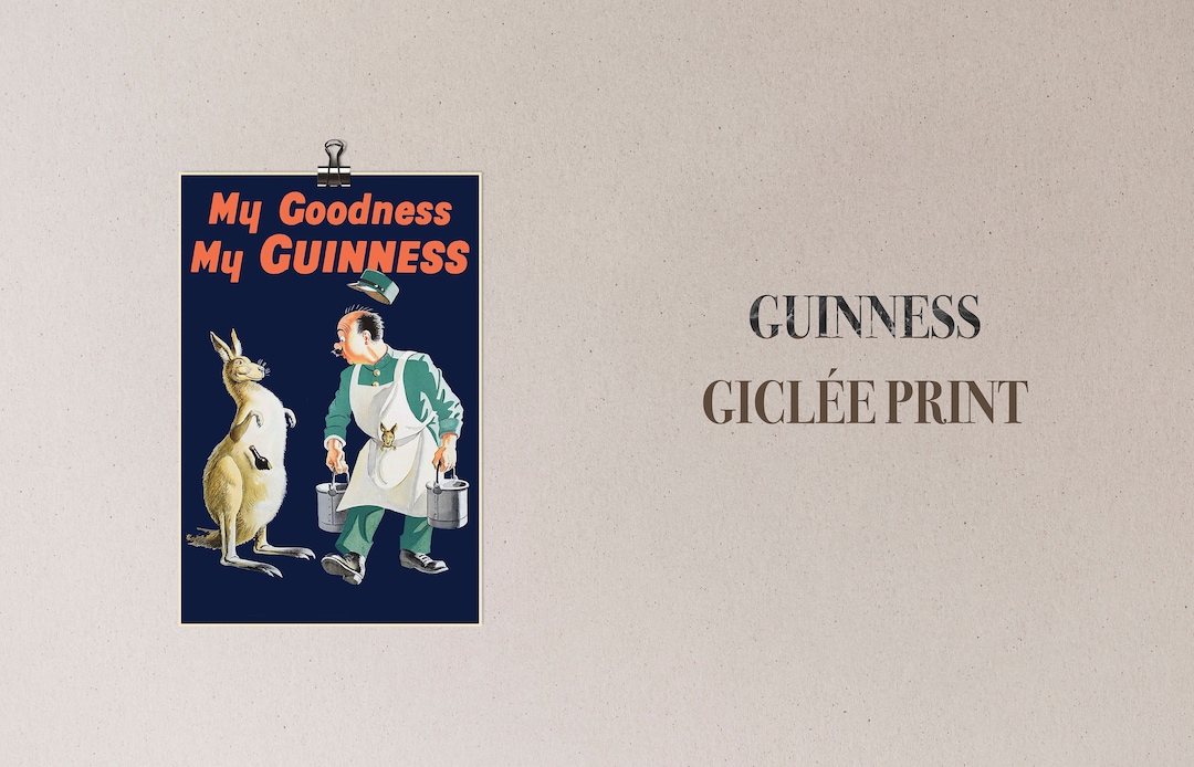 Guinness Beer Poster Guinness Wall Decor Vintage Bar - Etsy