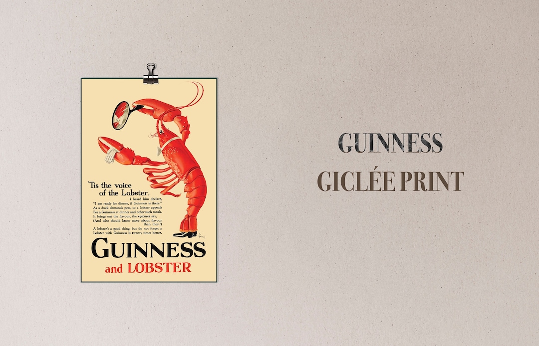 Guinness Beer Poster Guinness Wall Decor Vintage Bar - Etsy