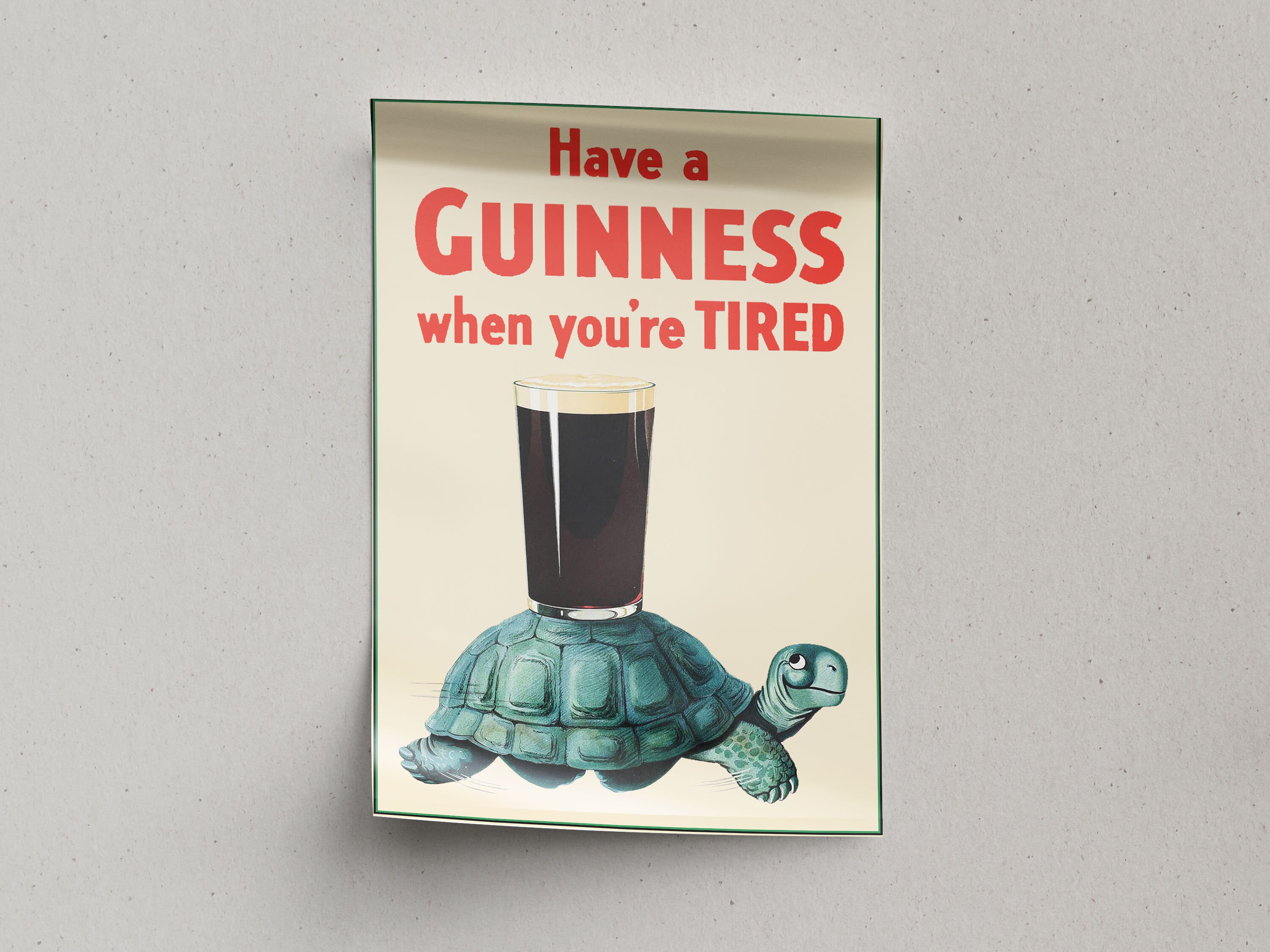 Guinness Beer Poster Guinness Wall Decor Vintage Bar Poster Guinness ...