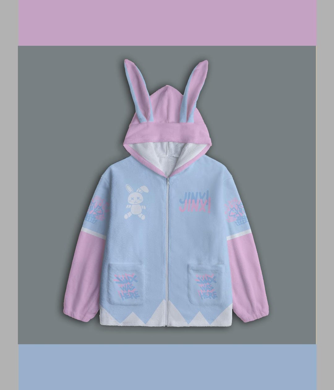 Unisex Arcane Jinx Bunny Ear Cute Hoodie Best Kawaii Gift - Etsy